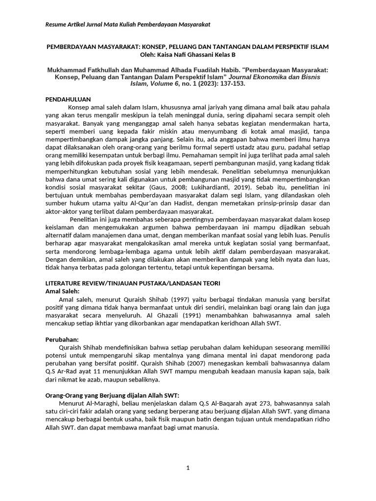 24 - Kaisa Nafi Ghassani - Sos B - Mandiri PEMAS | PDF