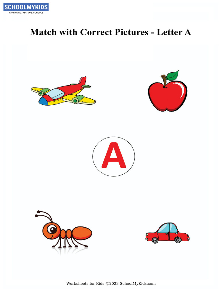 letter-a-sound-word-pictures-matching-letters-to-pictures-w7001371 | PDF