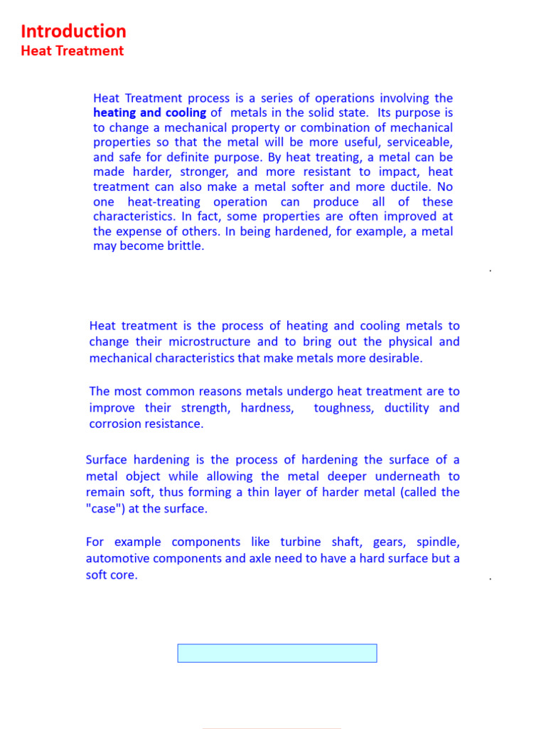 Overview of Metal Heat Treatment Processes | PDF | Heat Treating | Steel