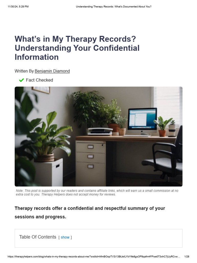 Therapy Records: Your Privacy Rights | PDF | Psychotherapy | Medical Record