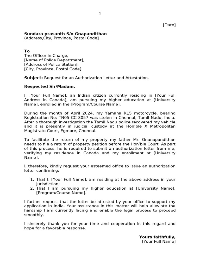 Sundar Rop Letter | PDF