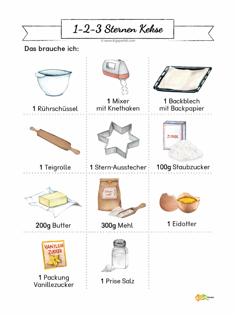 1 2 3 Sternen Kekse PL Tzchen | PDF