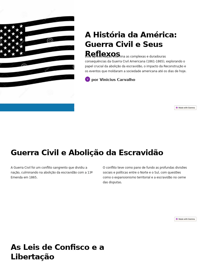 A Historia Da America Guerra Civil e Seus Reflexos | PDF | Guerra Civil ...