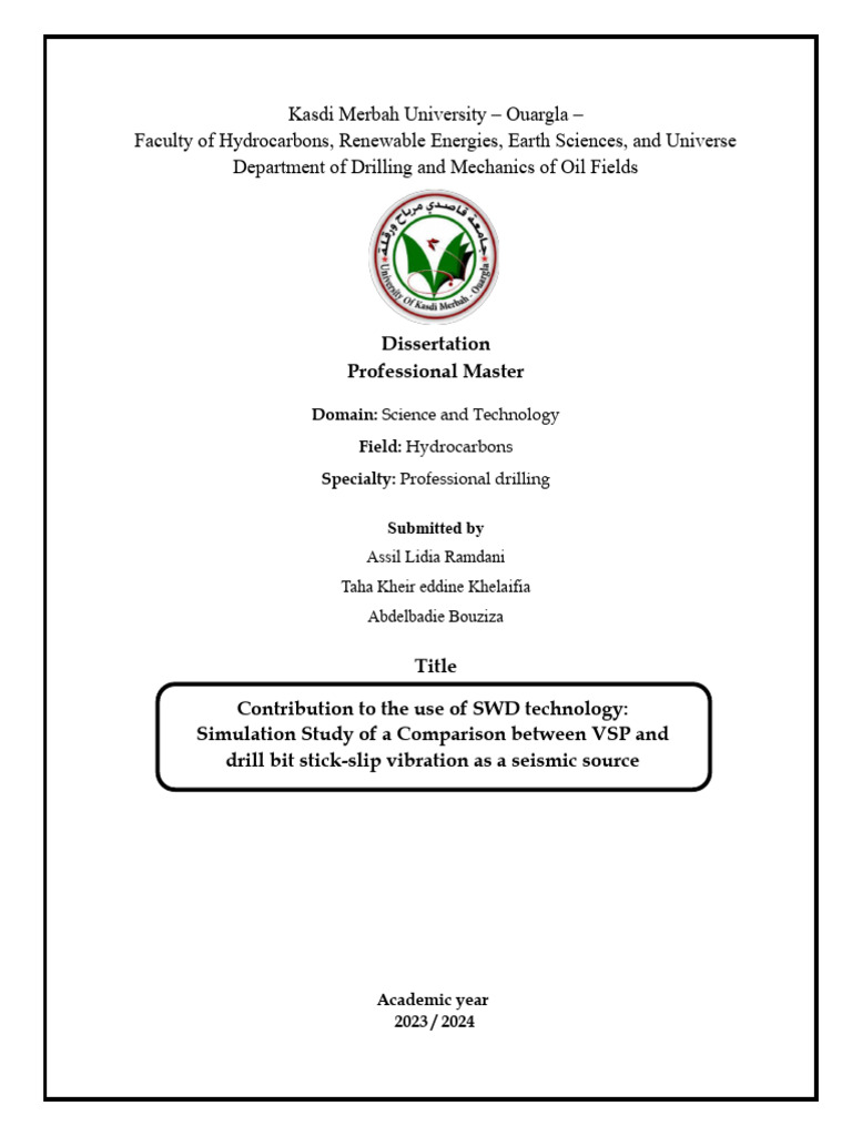 Contribution To The Use of SWD Technology Simulation Study Simulation ...