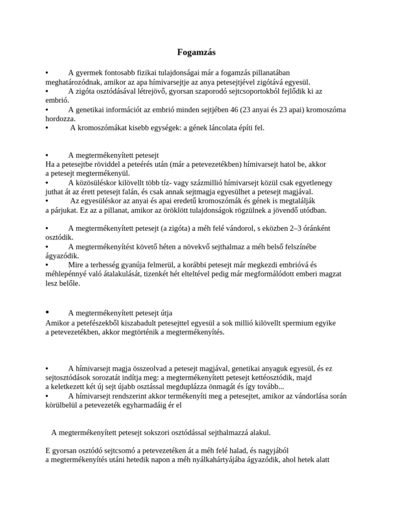 Fogamzás | PDF