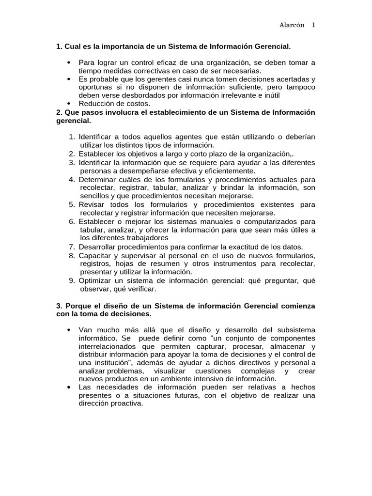 Sistemas de Informacion Gerencial | PDF | Sistema de informacion | Información
