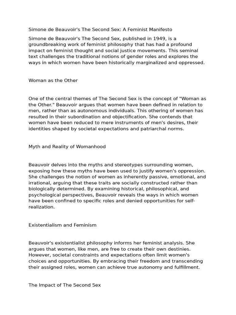 A Feminist Manifesto | PDF