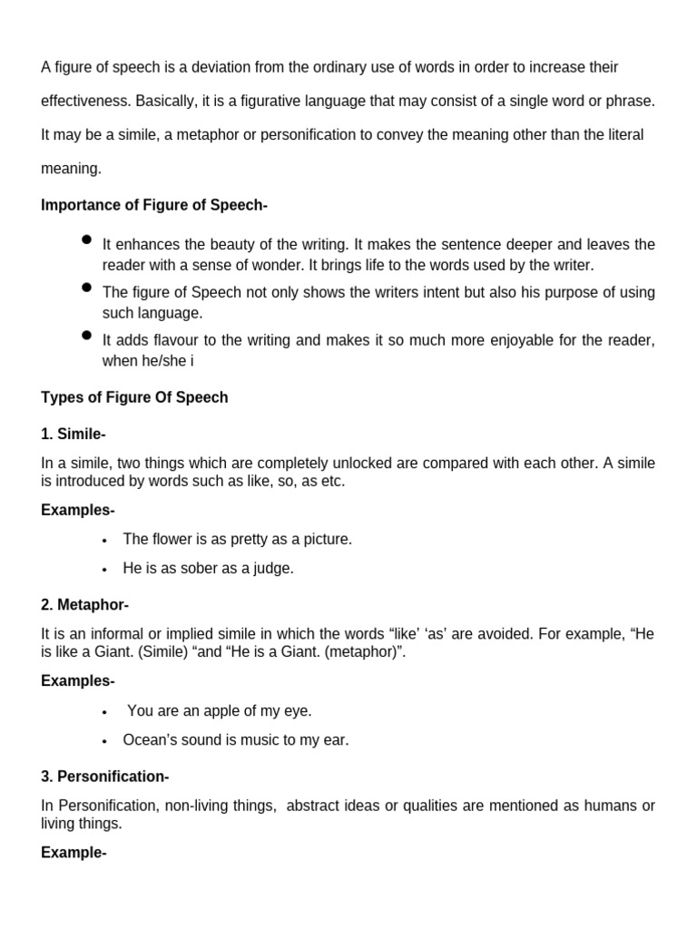 figures of speech | PDF | Metaphor | Semiotics