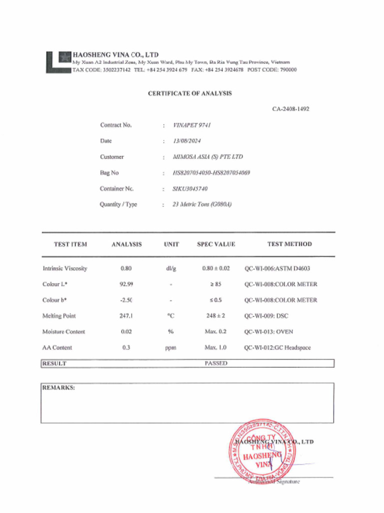 COA | PDF