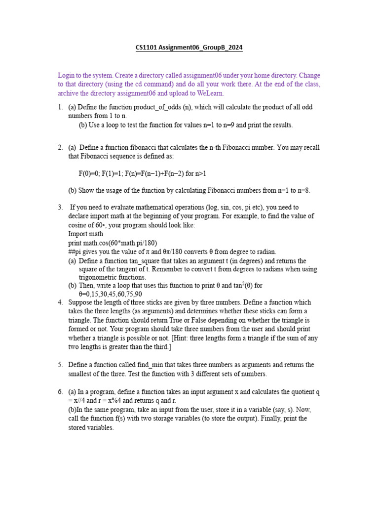 Python Functions & Math Operations | PDF | Function (Mathematics) | Trigonometric Functions