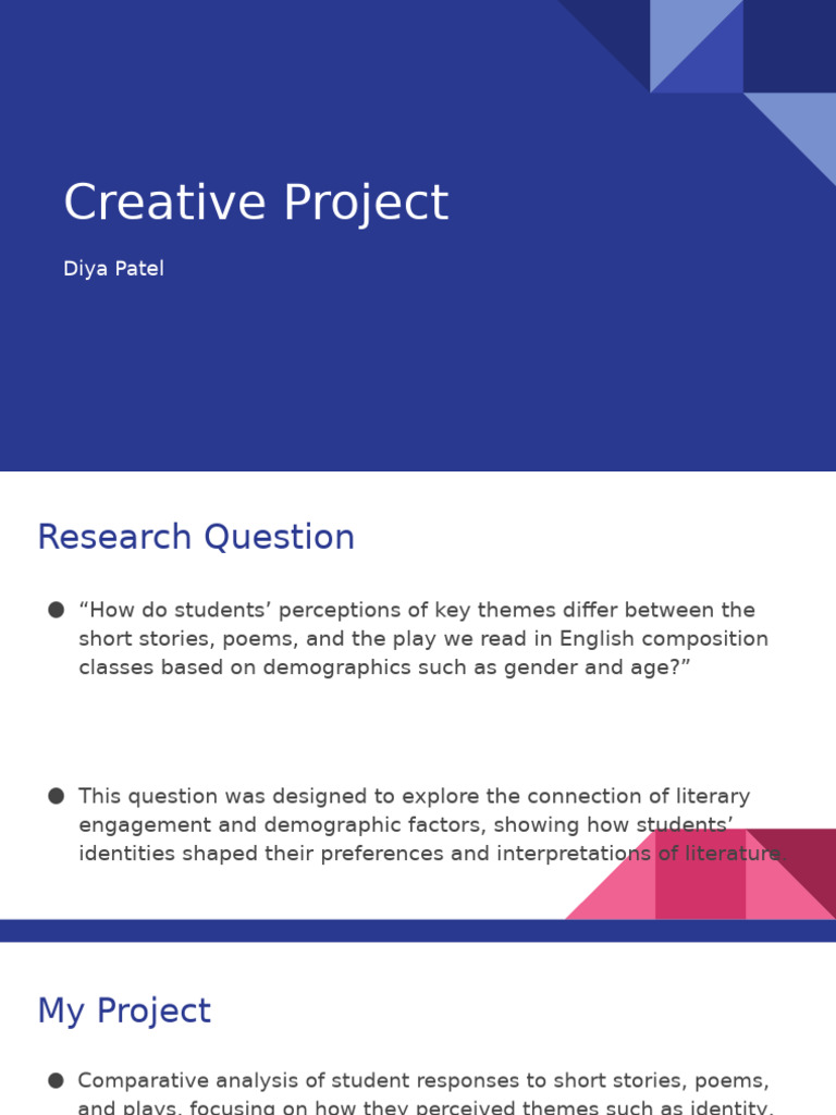Creative Project Presentation | PDF | Poetry | Gender