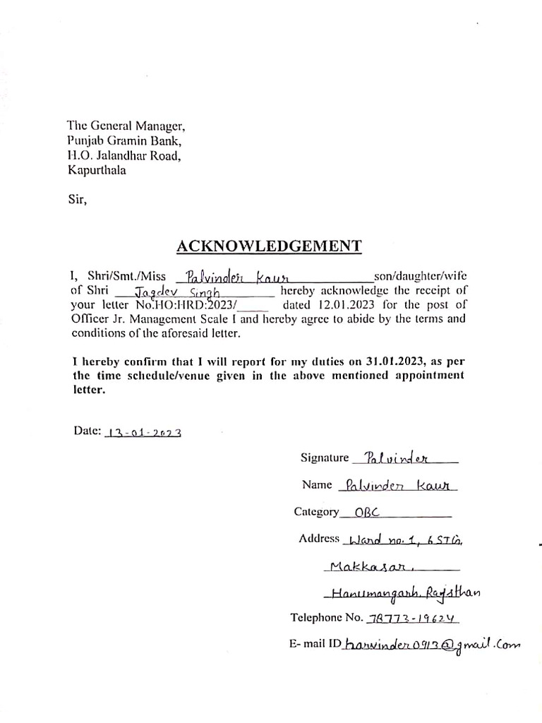 Acknowledgement | PDF