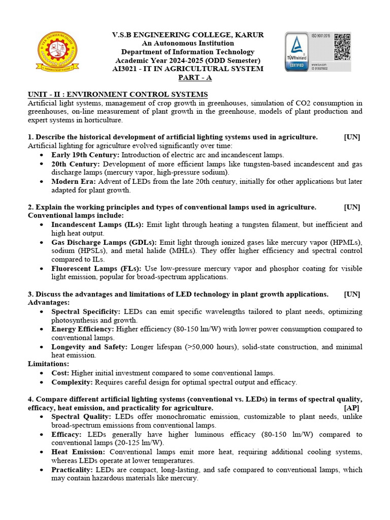 Itas Unit2 | PDF | Greenhouse | Light Emitting Diode