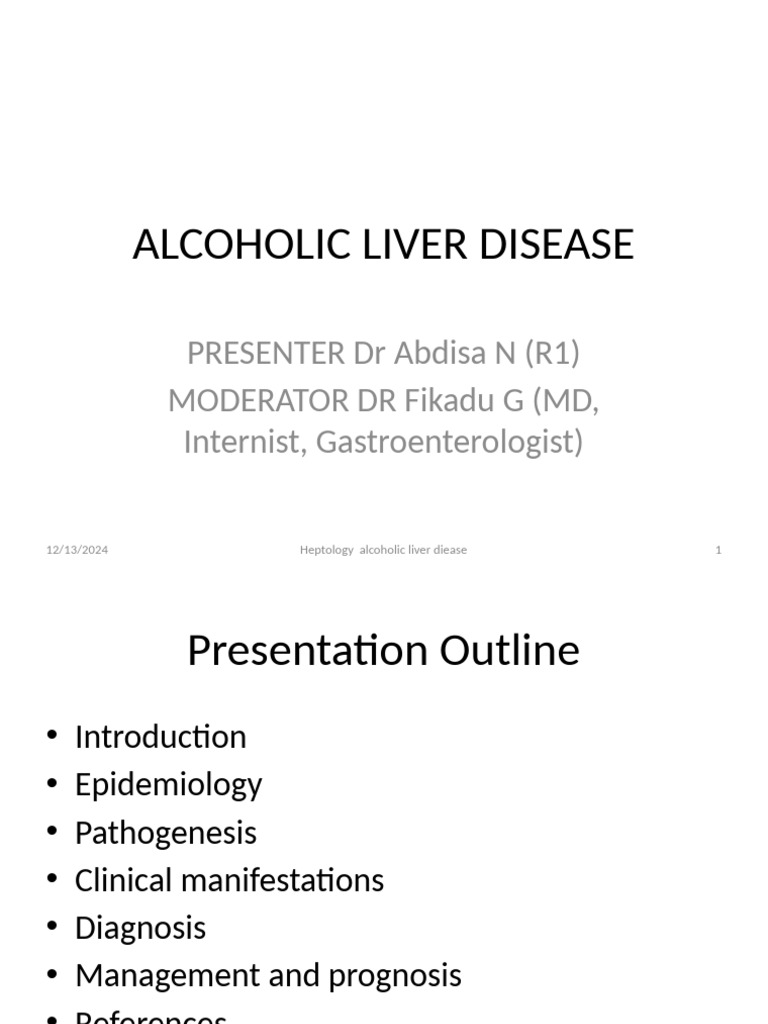 Alcoholic Liver Disease Ald Abdisa Pdf Cirrhosis Hepatitis