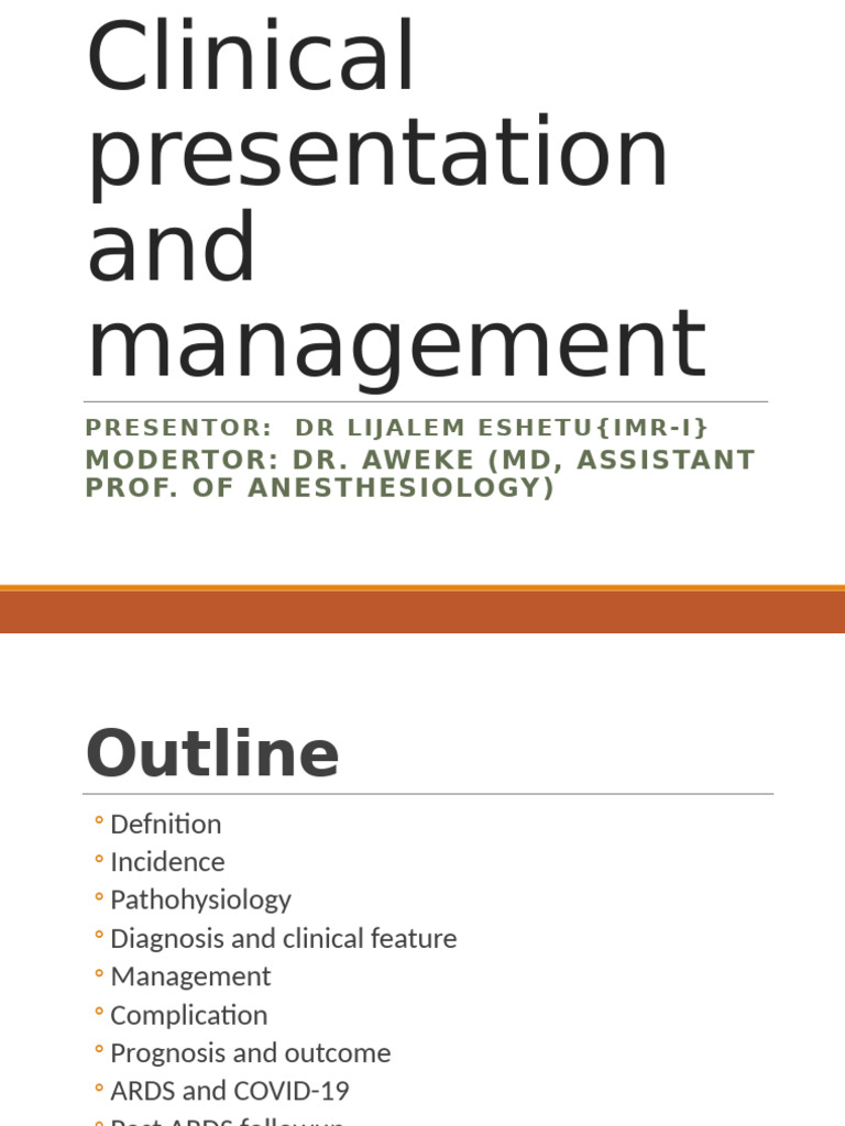 ARDS: Clinical Features and Management | PDF | Respiratory System ...
