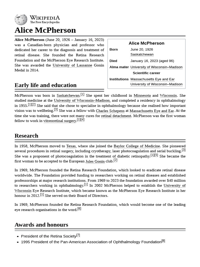 Alice_McPherson | PDF | Ophthalmology | Human Eye
