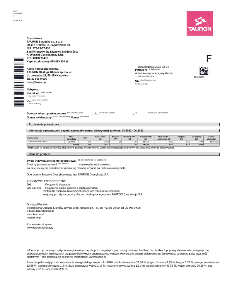 Utility Bill Sample | PDF