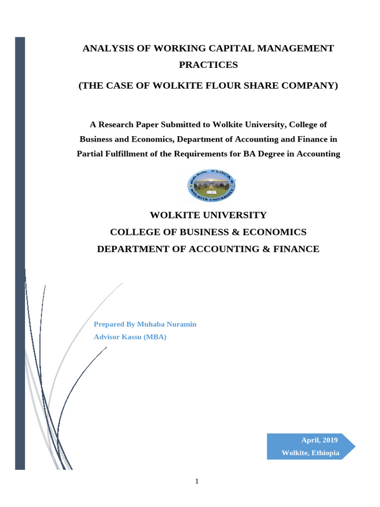 MUH PAPER | PDF | Working Capital | Market Liquidity