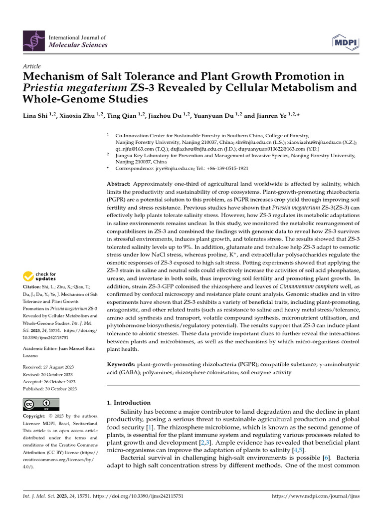 Shi et al.,2023 | PDF | Bacteria | Organisms