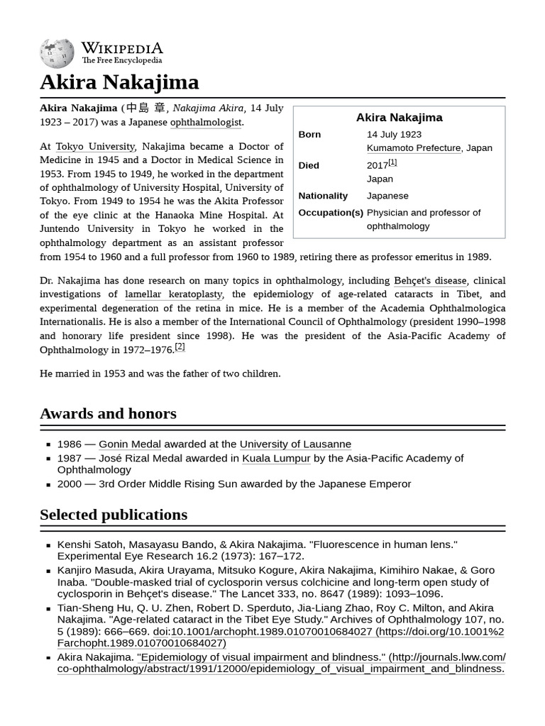 Akira_Nakajima | PDF | Medical Specialties | Facial Features