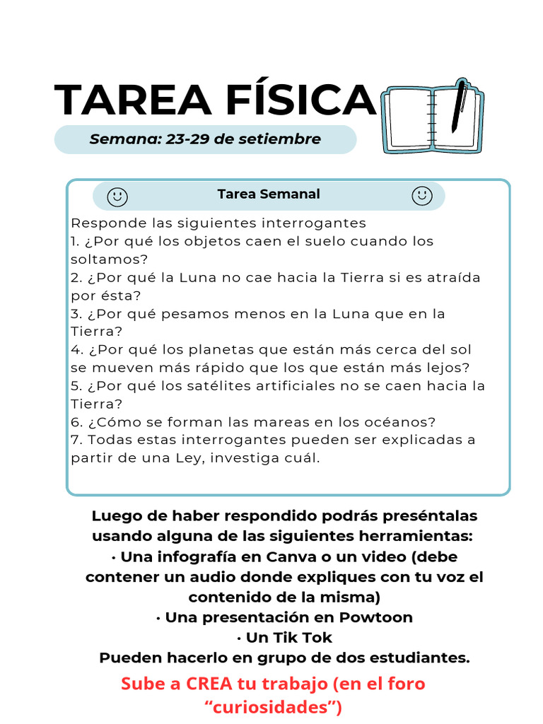 Tarea Semanal de Fisica | PDF