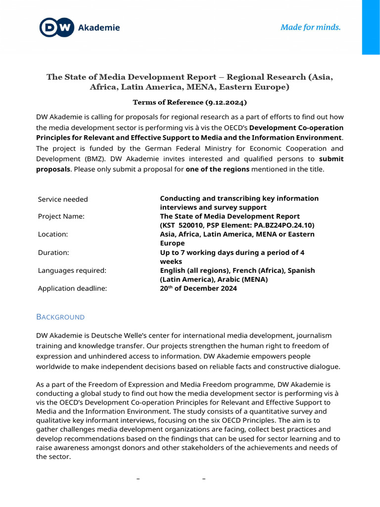 MuMIII - Terms of Reference - SoMDR Researcher - VFD - 2024 12 05 | PDF