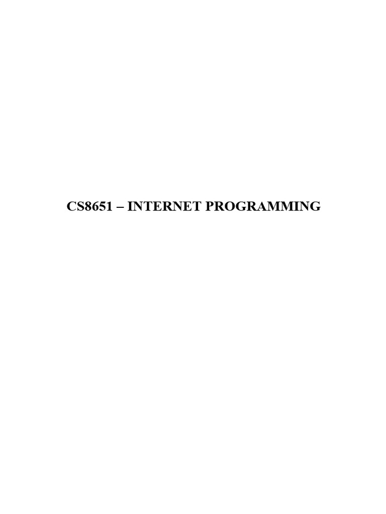 III_CSE-IPQB.doc (1) | PDF | World Wide Web | Internet & Web