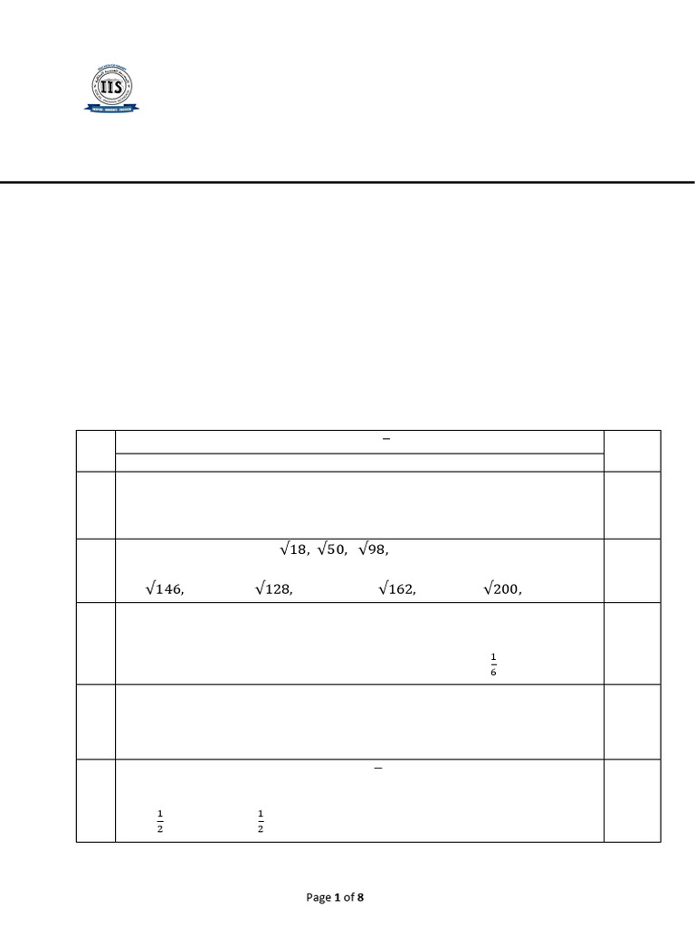 Class X - Pre-Board Maths Set A | PDF | Circle | Area