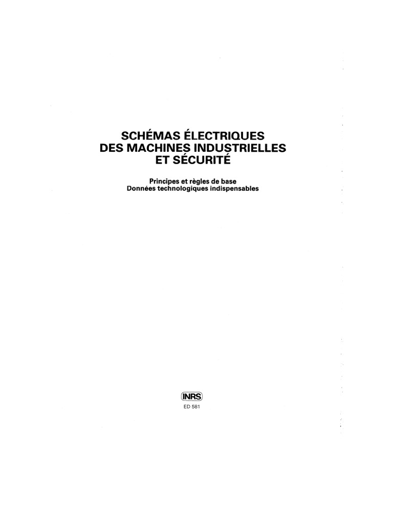 Schemas Electriques Des Machines Industrielles Et Securite PDF | PDF