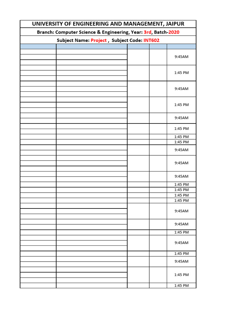 3rd Year - Student - Project - Panel | PDF