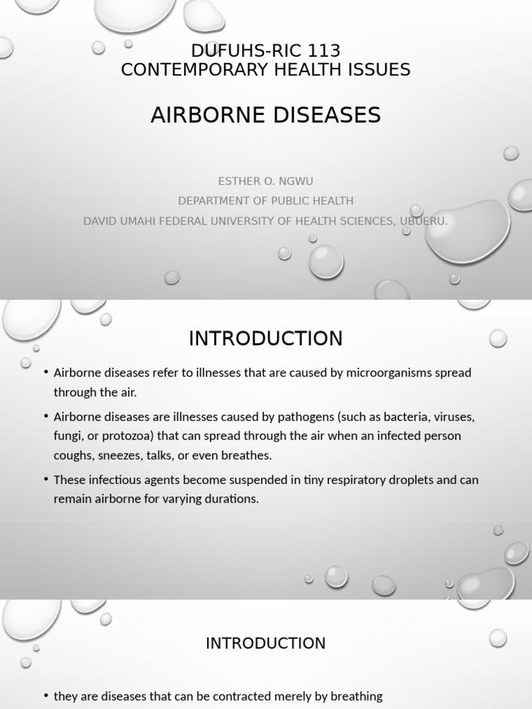 Airborne Diseases | PDF | Influenza | Infection
