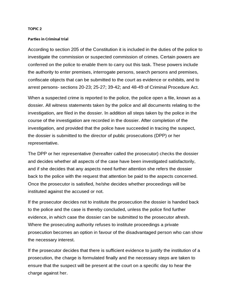 TOPIC 2 (1) (1) | PDF | Prosecutor | Plea