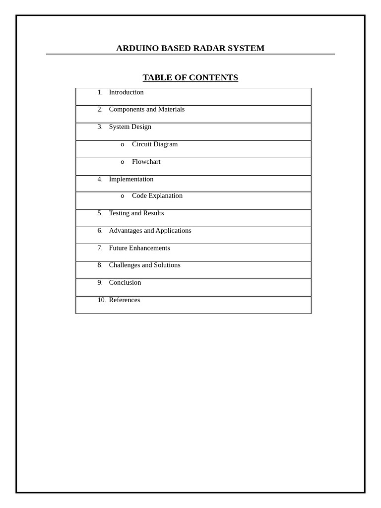Radar Report | PDF | Arduino | Radar