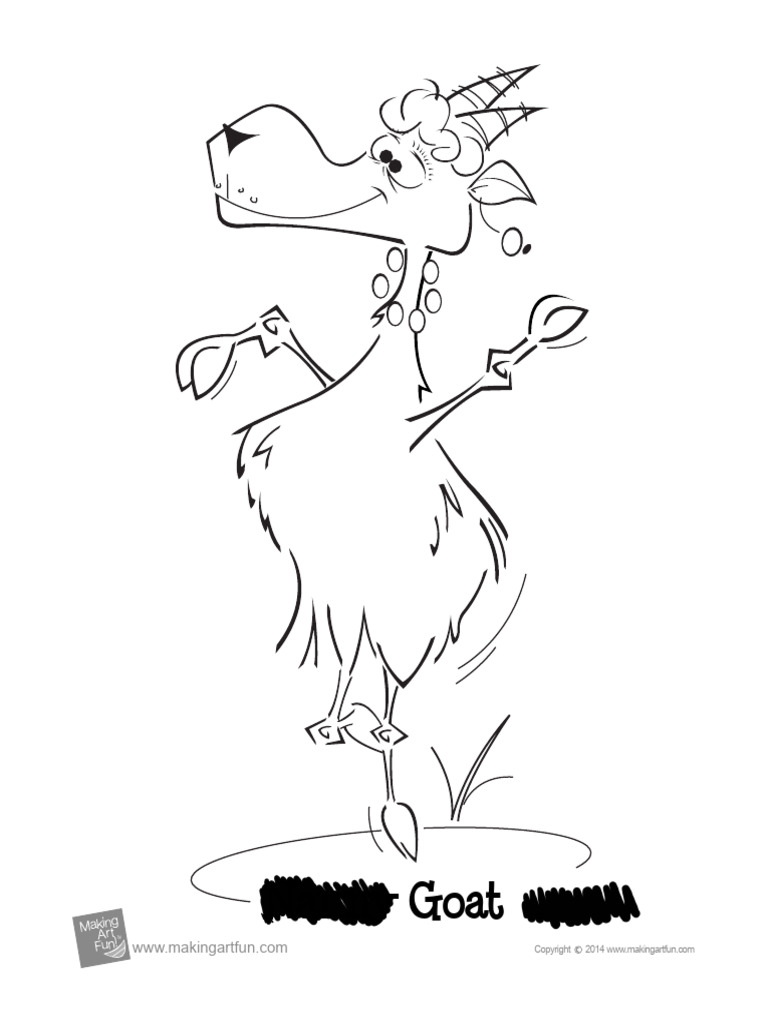 Nanny Goat Coloring Page | PDF