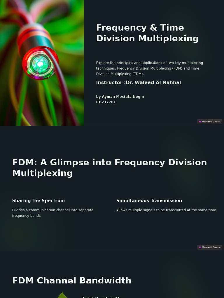 Frequency and Time Division Multiplexing | PDF
