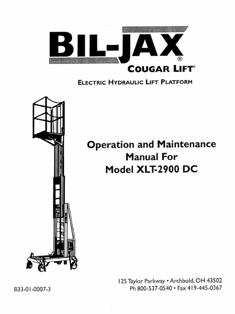 Manlift XLT2900 MANUAL | PDF