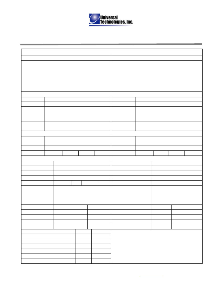 M101 Blank Machinery Information Form | PDF | Bearing (Mechanical) | Machines