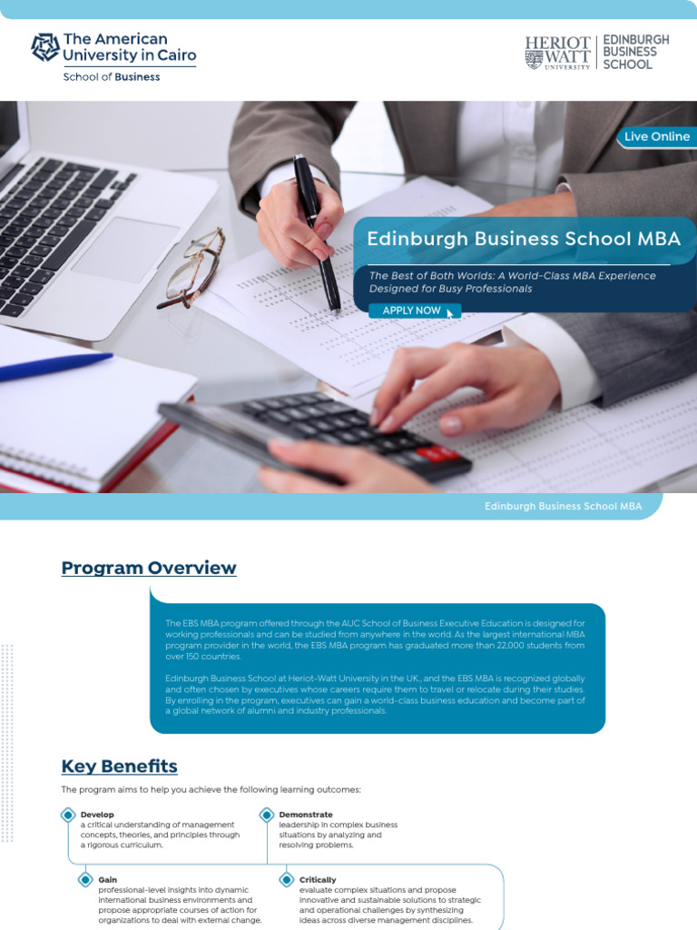 Edinburgh Business School MBA - Brochure | PDF | Master Of Business Administration | Marketing ...