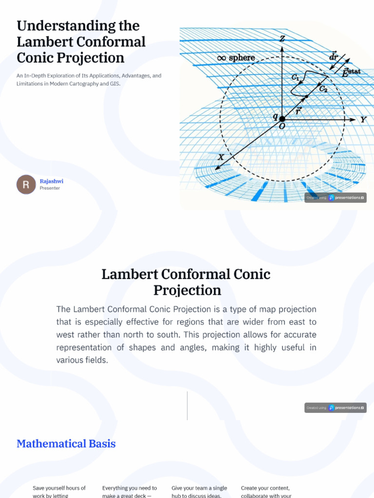 Understanding The Lambert Conformal Conic Projection | PDF