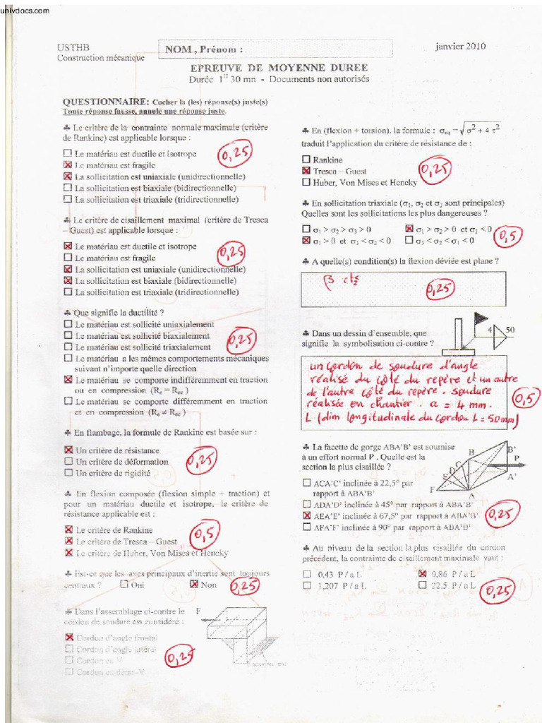 3ISM - EMD - CM - 2010jan - Corrigé | PDF