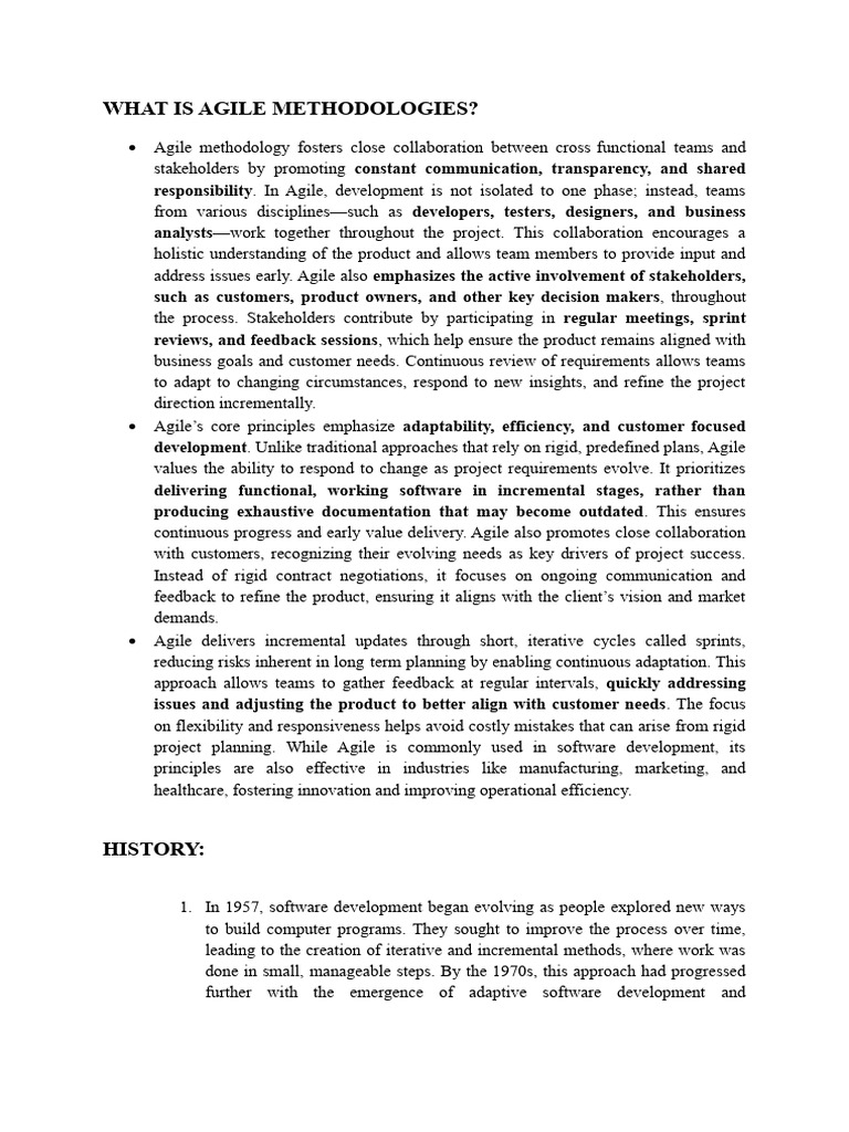 AGILE METHODOLOGIES | PDF | Agile Software Development | Software ... AGILE METHODOLOGIES | PDF | Agile Software Development | Software ...