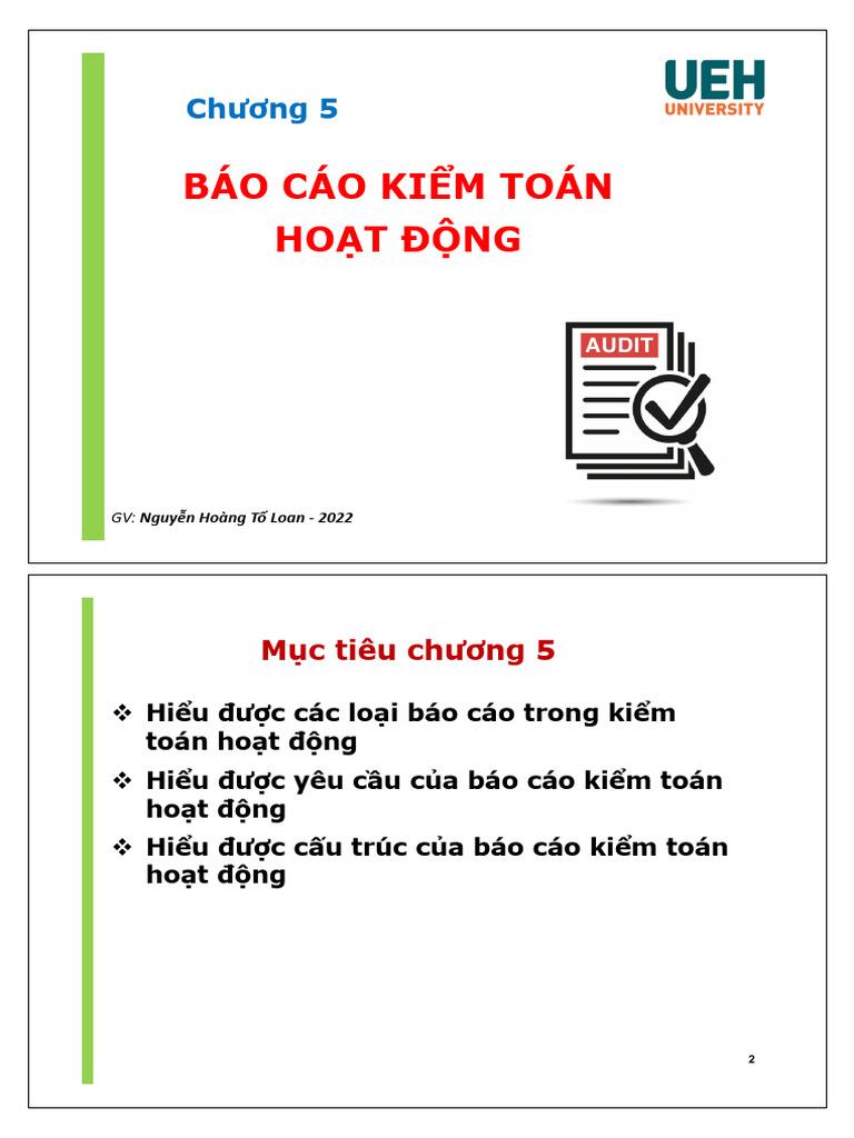 Slide Cho SV - KTHĐ - Chương 5 - BAO CAO (2 Slides) | PDF