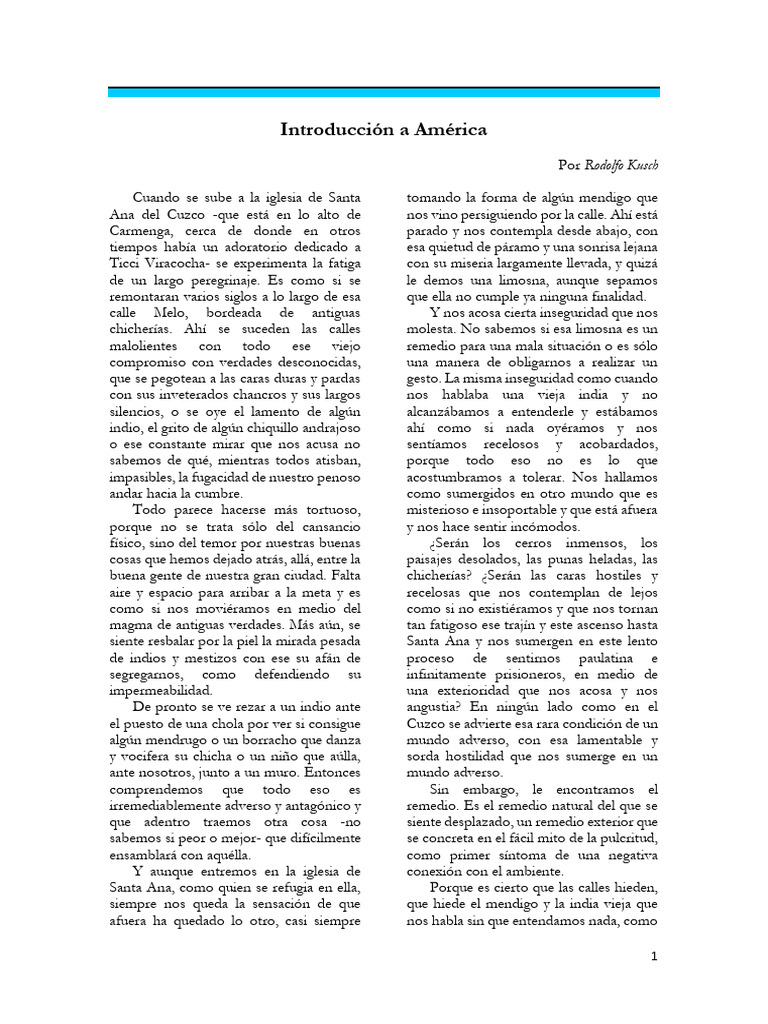 Introduccion A America 1 | PDF | Ira | Temor