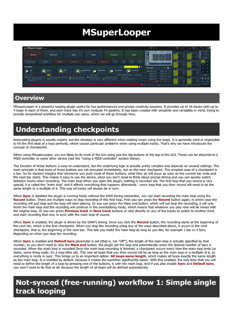 m Super Looper | PDF | Sampling (Signal Processing) | Equalization (Audio)