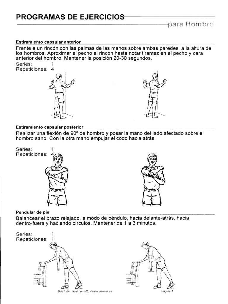 Ejercicios Hombros | PDF