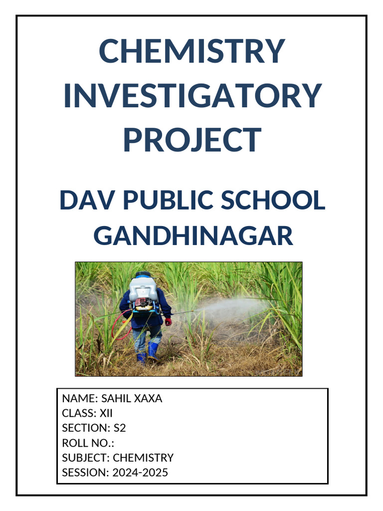 Chemistry-project-12th | PDF | Pesticide | Chemical Compounds