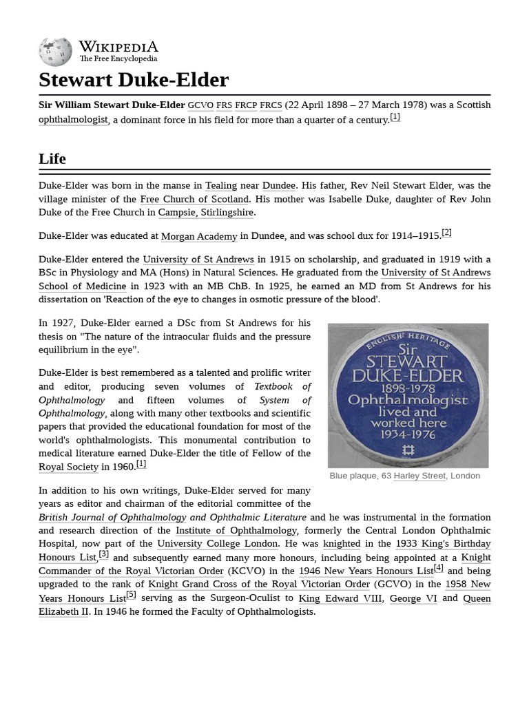 Stewart_Duke-Elder | PDF | Human Eye | Ophthalmology