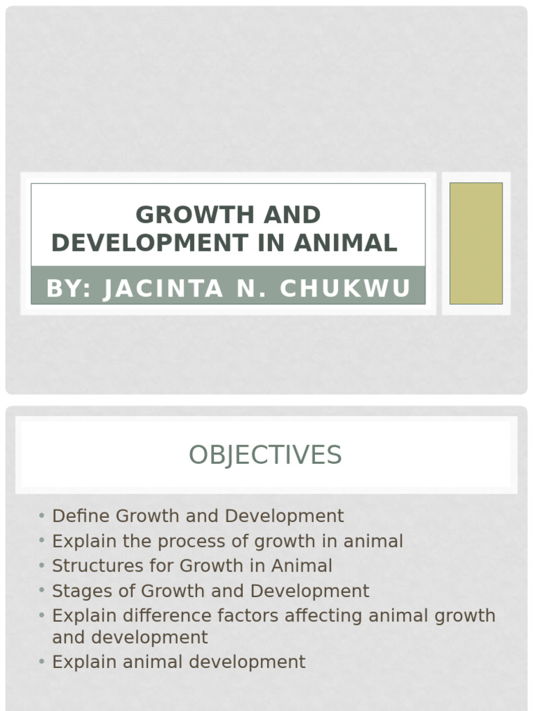 Animal Growth and Development | PDF | Digestion | Foods