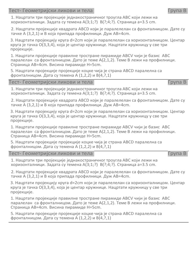 Test Likovi 2 | PDF