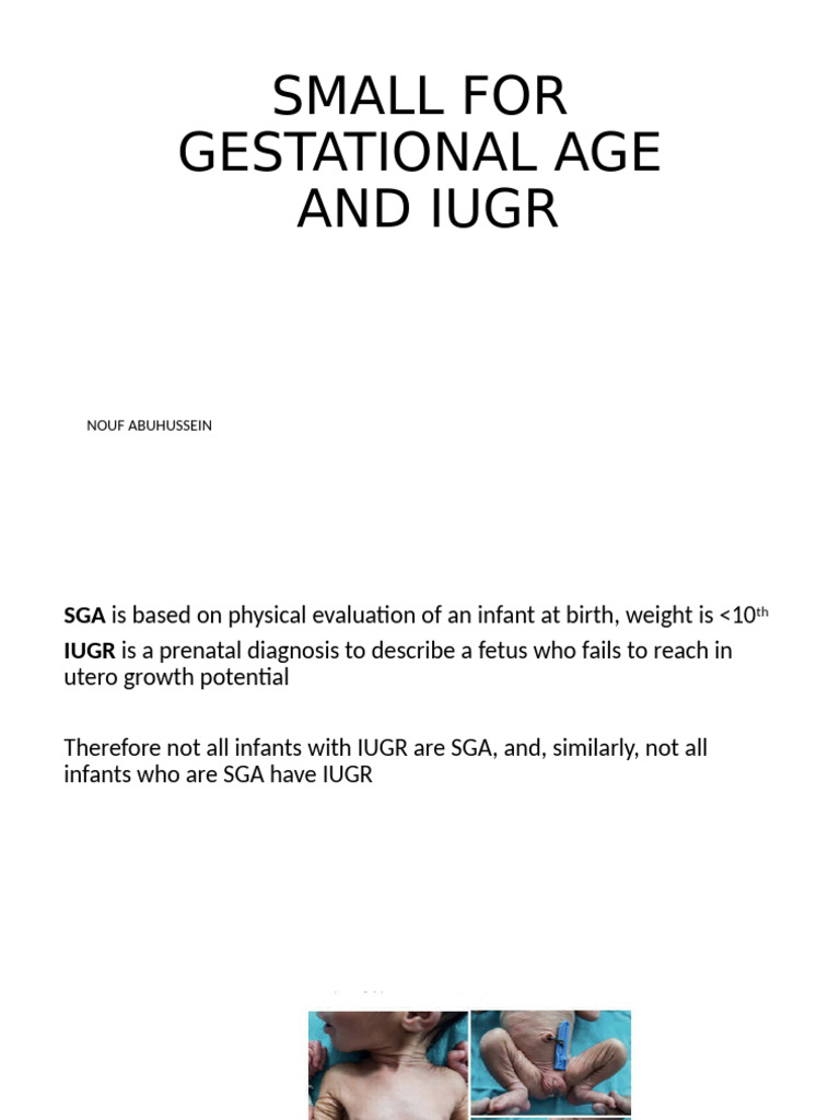 Small For Gestational Age and Iugr | PDF